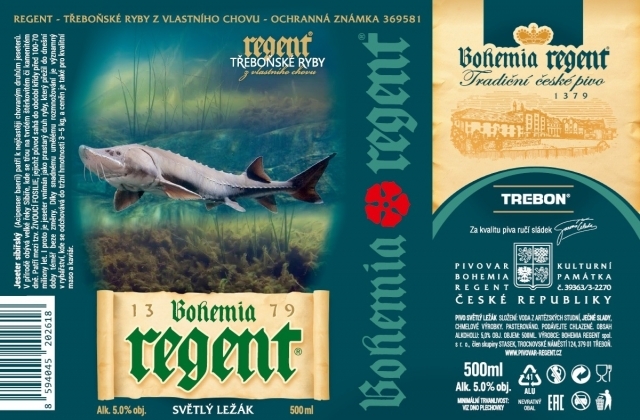 Pivo Regent - Sběratelská edice VODNÍ ŘÍŠE - JESETER SIBIŘSKÝ 0,5 l ...
